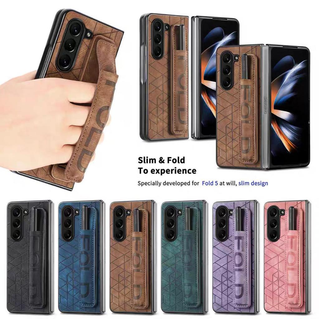 Jual LEATHER CASE HAND GRIP + SLOT SPEN SAMSUNG GALAXY Z FOLD 6 FOLD 5 FOLD 4 FOLD 3 5G PREMIUM ...