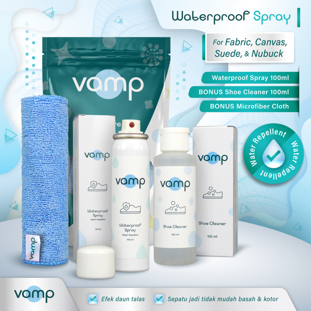 Jual Vamp Waterproof Spray | Coating Sepatu Anti AIr Water Repellent ...