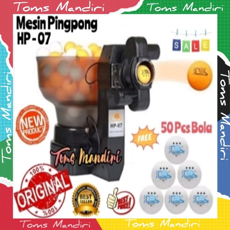 Jual Robot Pingpong Tenis Meja Hui Pang 07/ Mesin Pingpong + Bola 50 ...