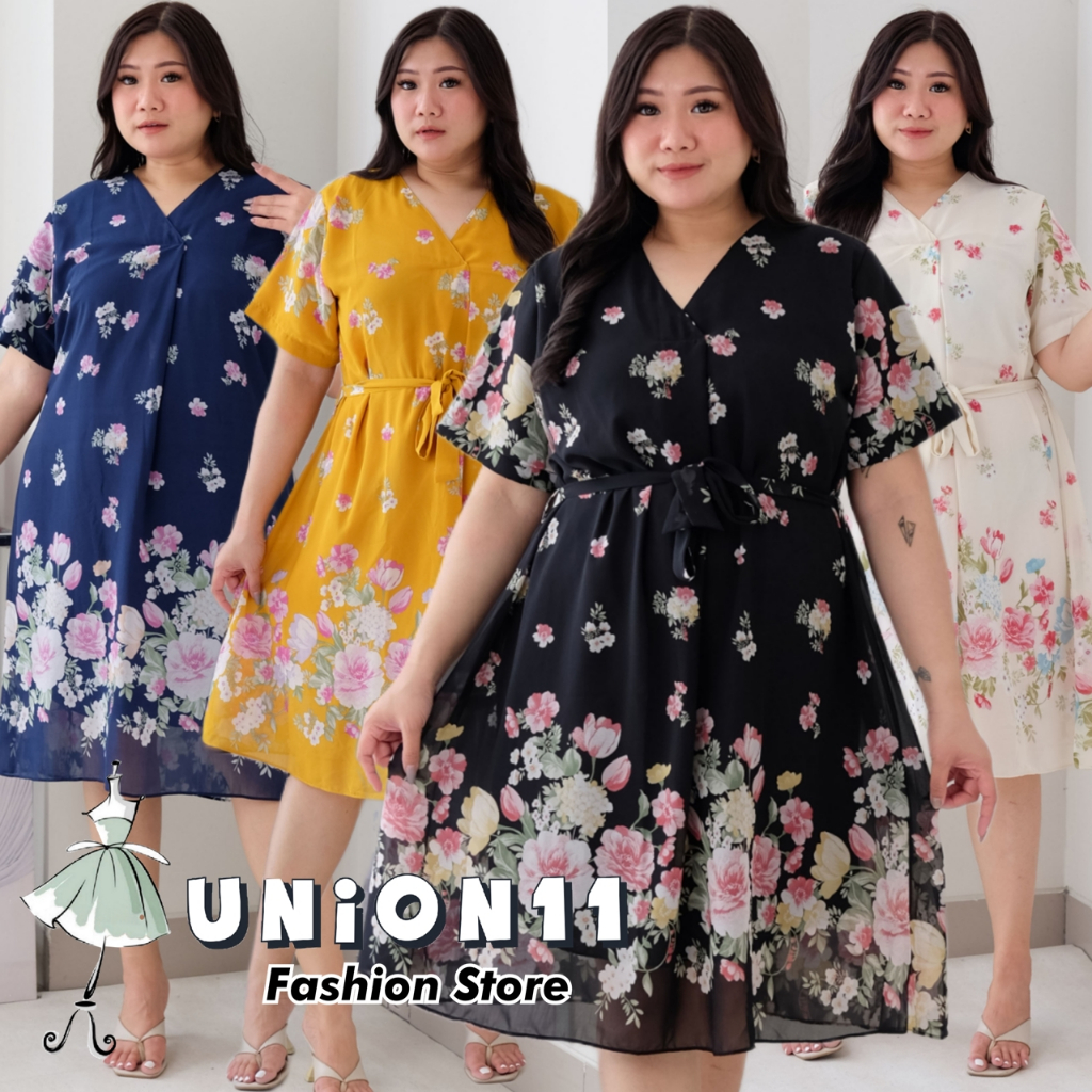 Jual UNION11 - DRESS JUMBO WANITA LD 126 / BAJU JUMBO WANITA / DRESS ...