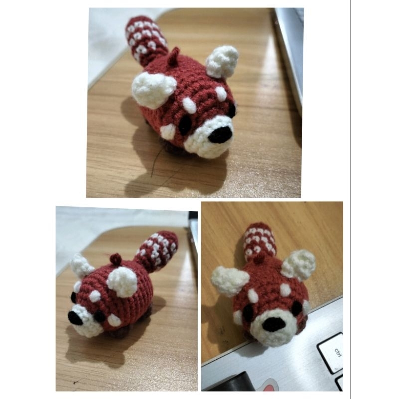 Jual red panda crochet keychain/amigurumi | Shopee Indonesia