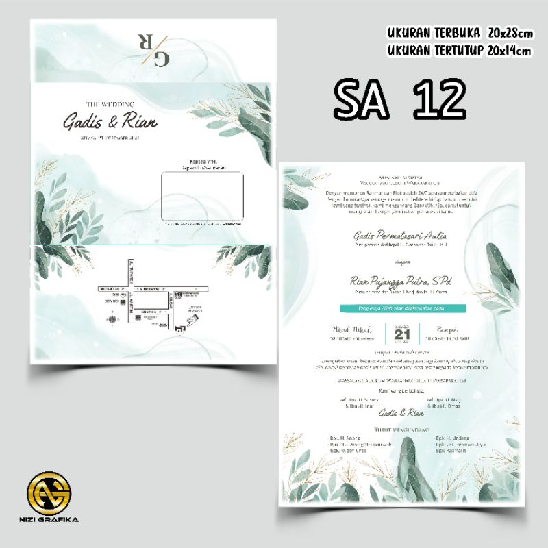 Jual Cetak Undangan semi amplop elegan, mewah dan murah | Shopee Indonesia