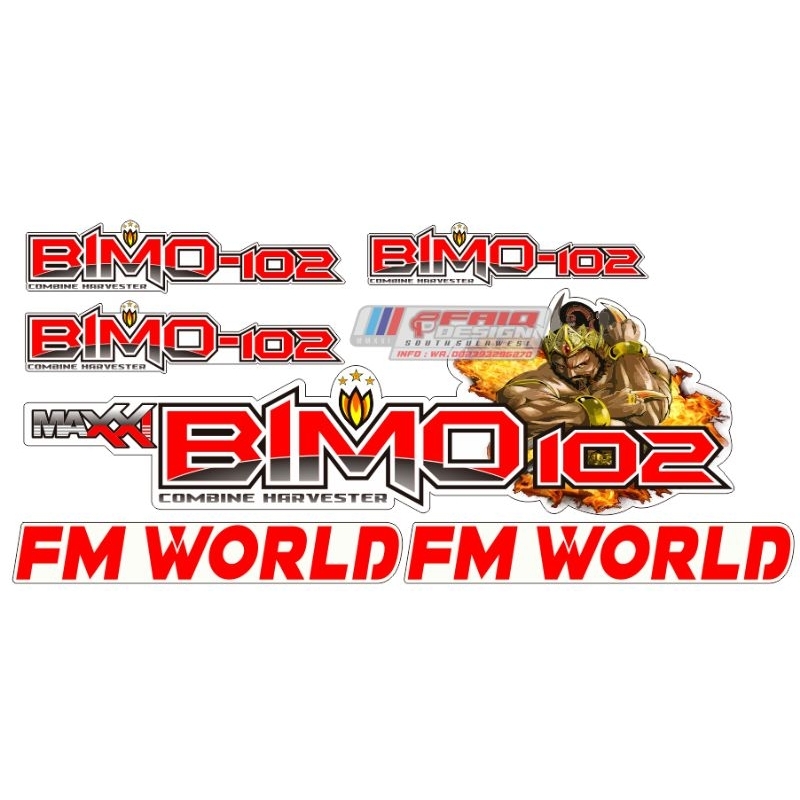Jual STIKER BIMO 102 MAXXI COMBINE KOMBAIN | Shopee Indonesia