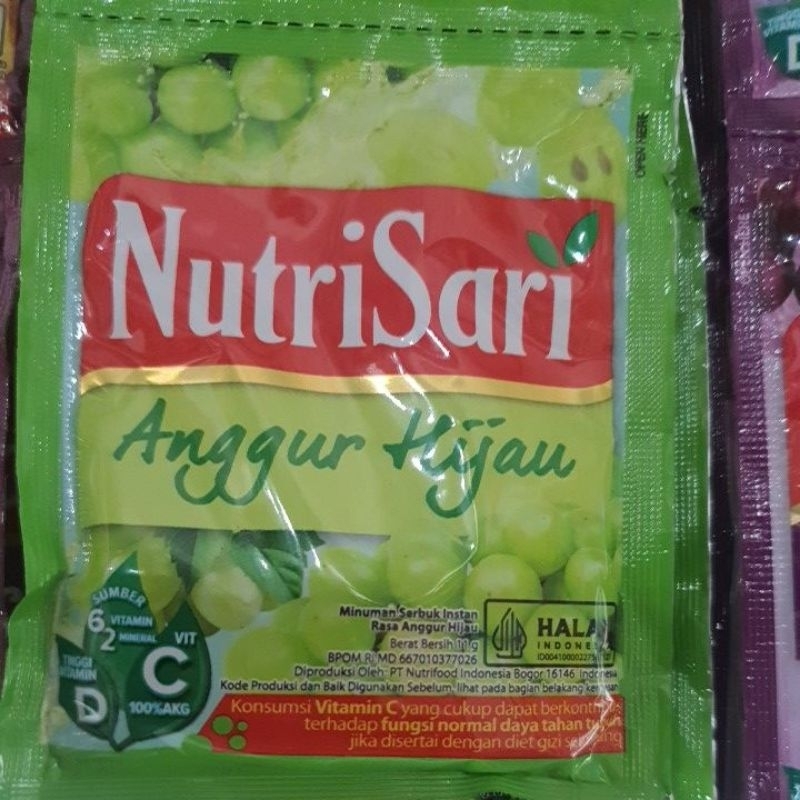 Jual Nutrisari Anggur Hijau 1renceng (10pcs) | Shopee Indonesia