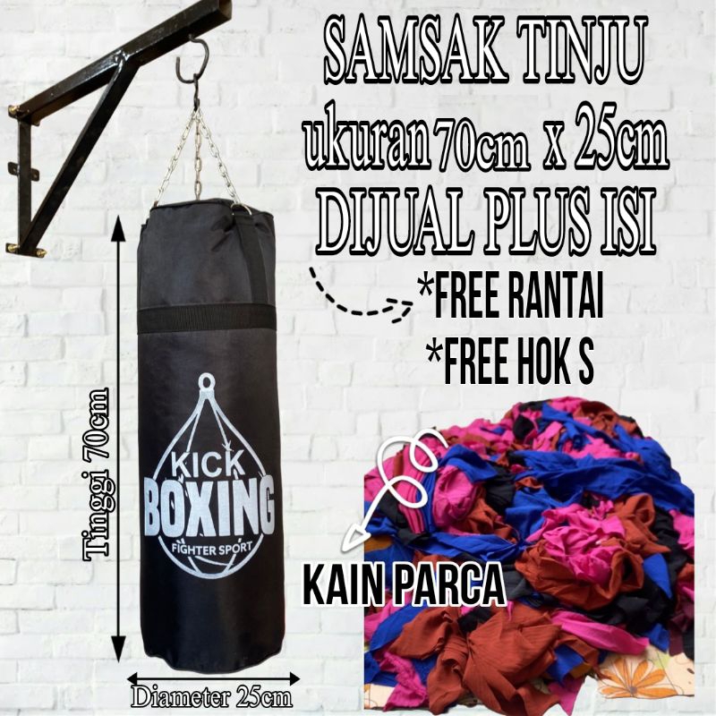 Jual samsak muaythai MMA 70cm plus isi samsak tinju muaythai MMA boxing ...