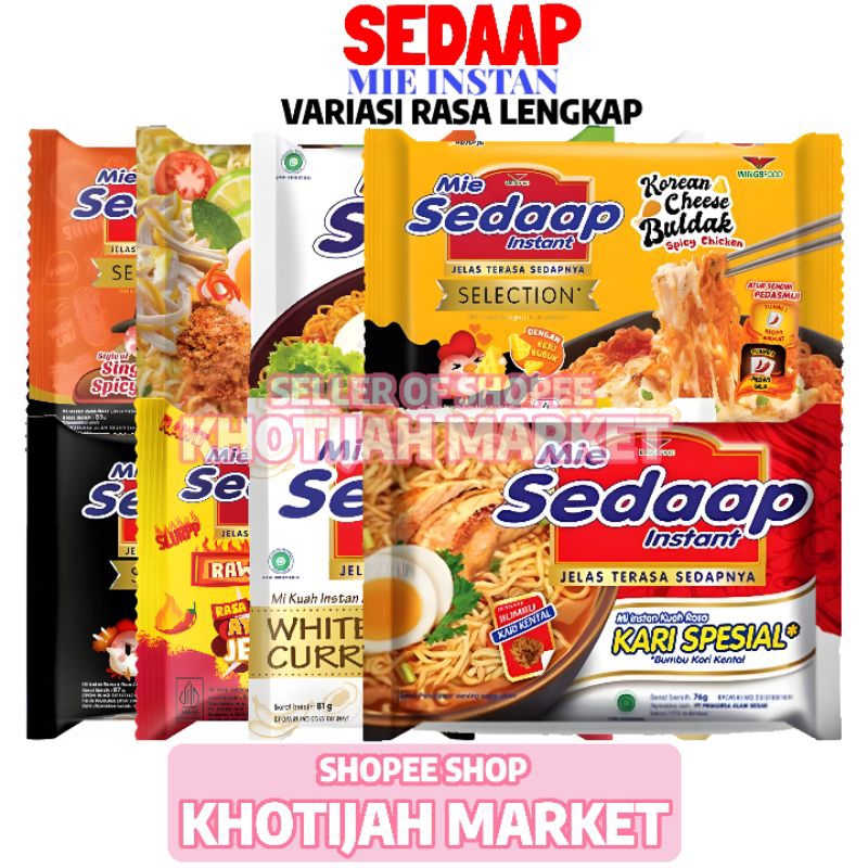 Jual Mie Sedaap Instan All Varian Rasa Komplit Lengkap | Shopee Indonesia