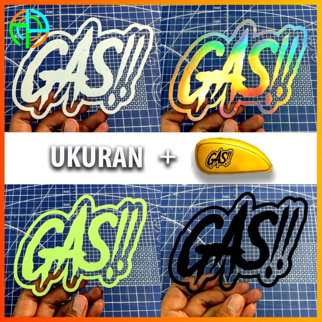 Jual (isi 02) Cutting STIKER GAS!! ukuran besar Stiker Motor Body ...
