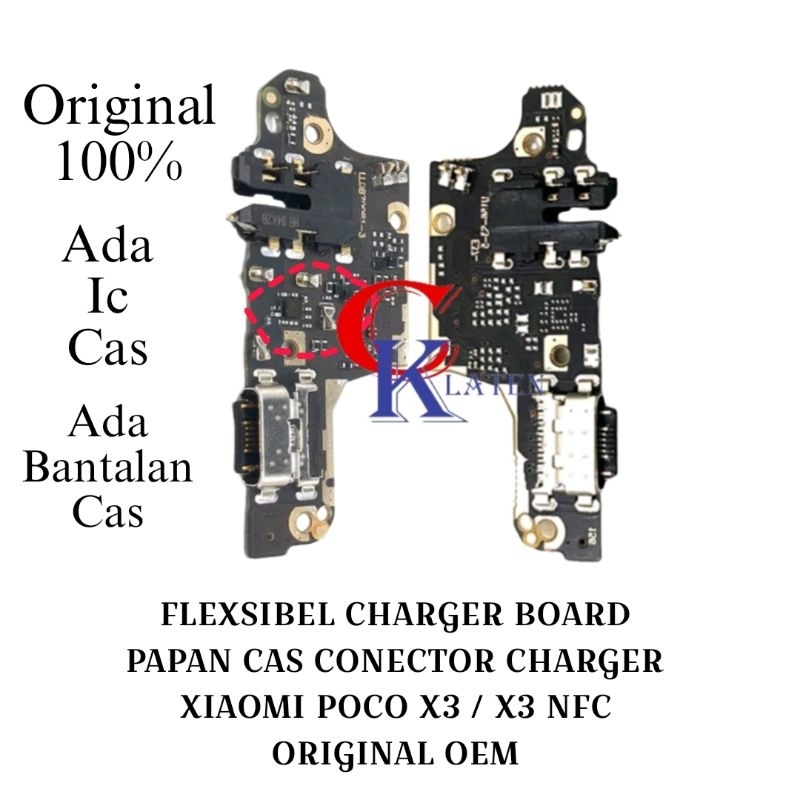 Jual FLEXSIBEL CHARGER BOARD PAPAN CAS CONECTOR CHARGER XIAOMI POCO X3 / X3 NFC ORIGINAL OEM ...