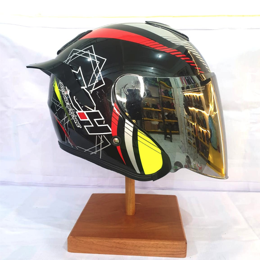 Jual Paket Ganteng HELM KYOTO ACH MOTIF Ach Race BGM045 packing dus ...