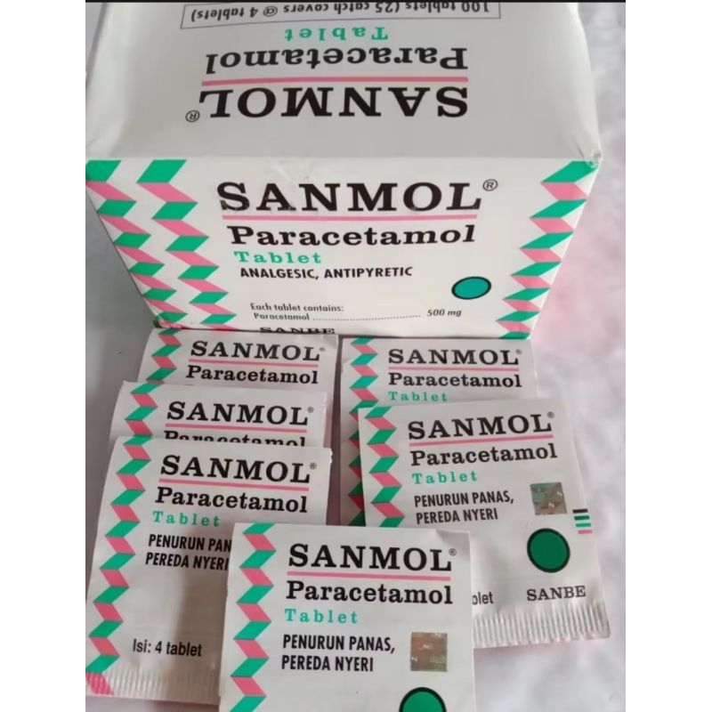 Jual SANMOL Paracetamol Tablet (beli 5 strip atau 1 box isi 25 strip ...