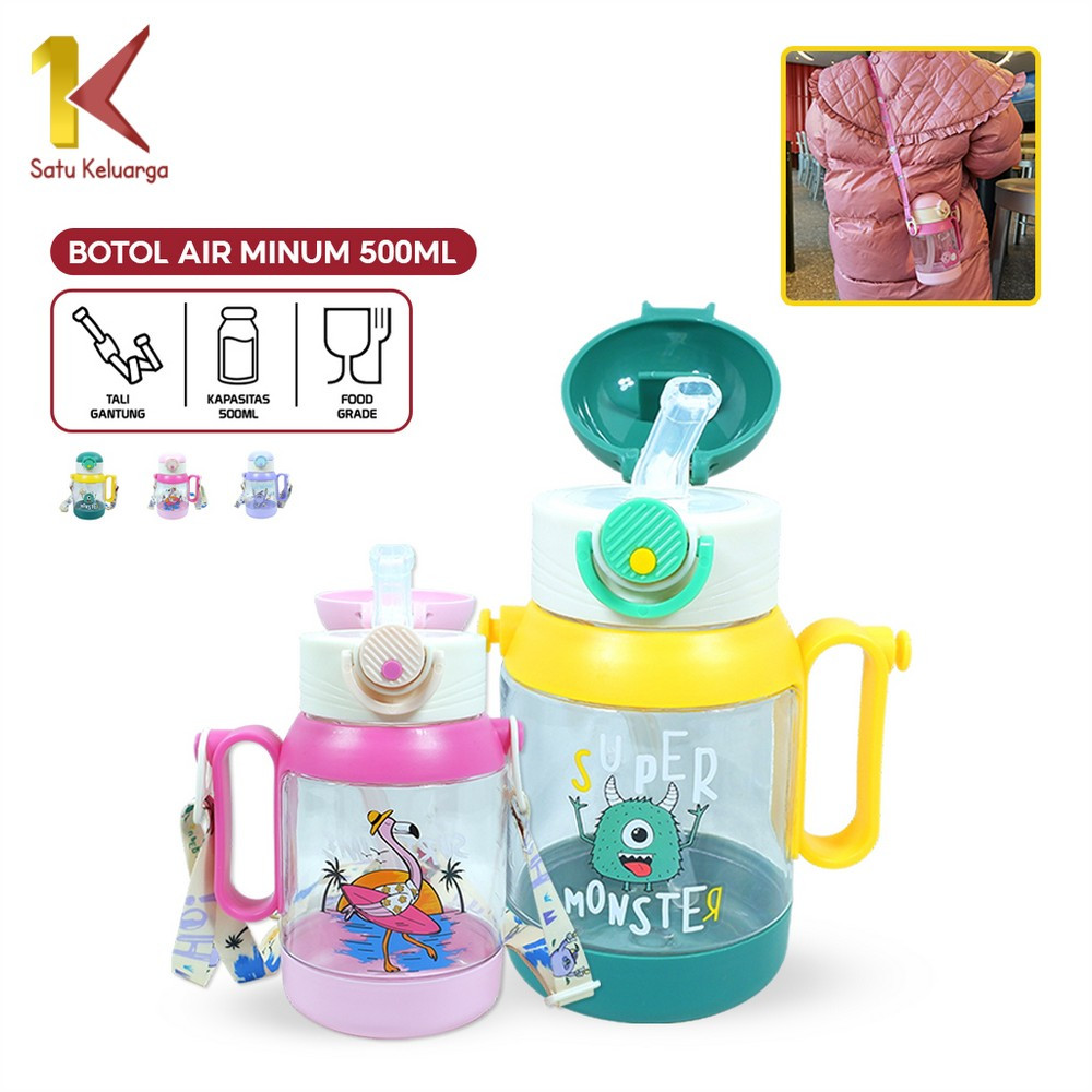 Jual Satu Keluarga Botol Minum Anak 500ML Motif Kartun Tiger BPA FREE C914 Botol Air Minum ...