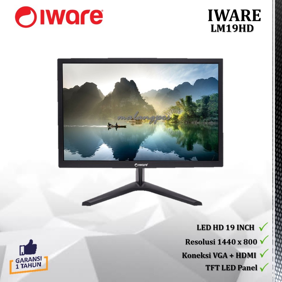 Jual LED Display Monitor HD Resolusi 19 Inch Wide Screen Iware LM19HD ...
