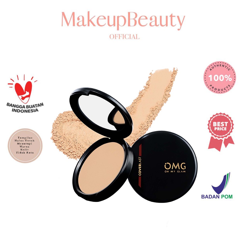 Jual OMG OH MY GLAM Coverlast Two Way Cake SPF 20 PA+++ 12g - Bedak ...