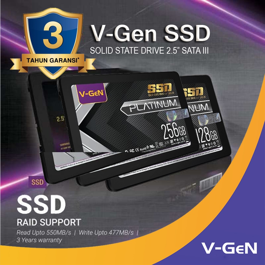 Jual V-Gen Platinum SSD 2TB 1TB 512GB 256GB 128GB SATA 3 III SSD 2,5 ...