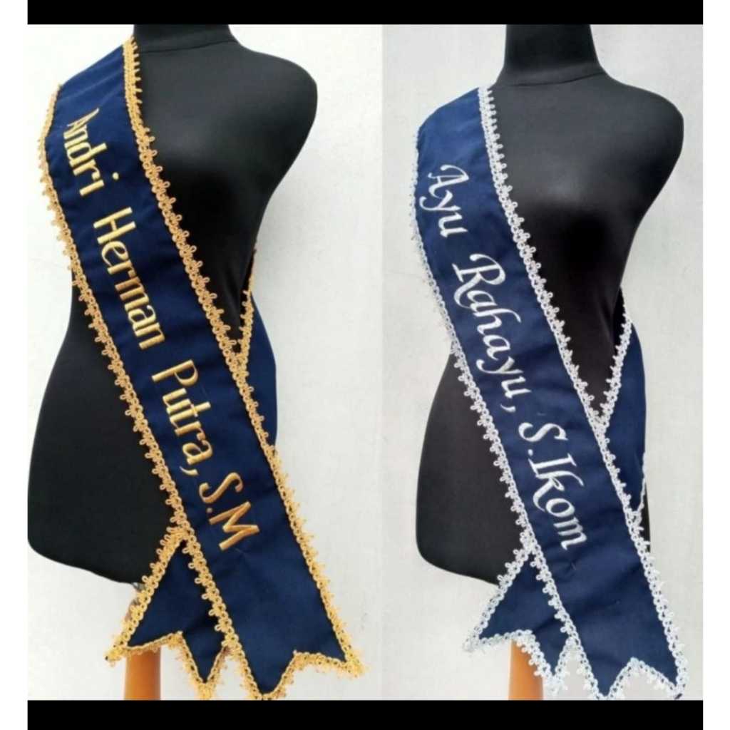 Jual 1 HARI JADI Selempang Wisuda Slempang Wisuda Bludru 2 Lapis List ...
