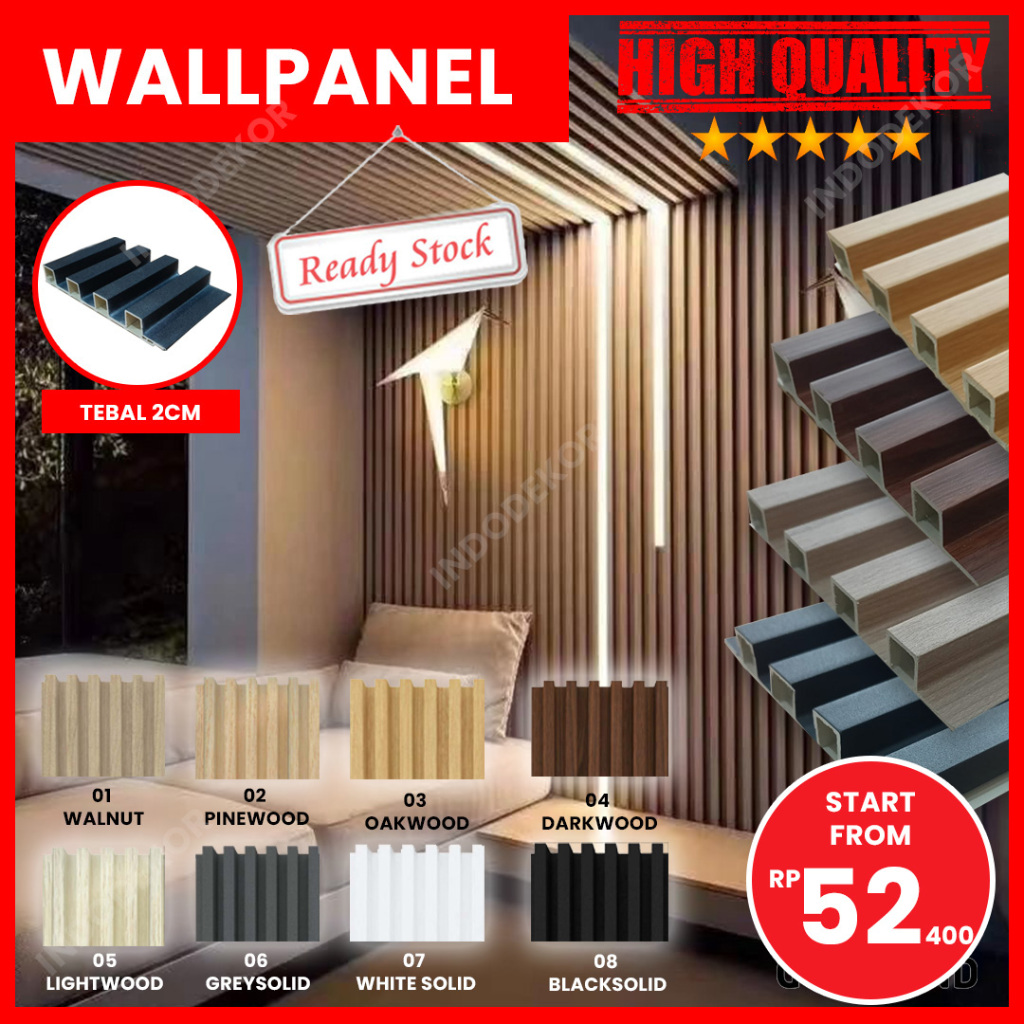 Jual Wood Panel WPC / Wall Panel PVC / Woodpanel Wallpanel Kisi Kisi ...
