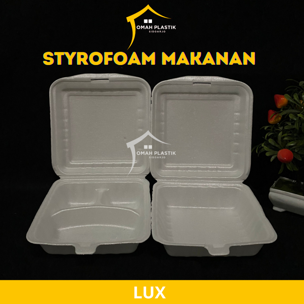 Jual Styrofoam Sterofoam Makanan / Bungkus nasi Sekat atau Non Sekat ...