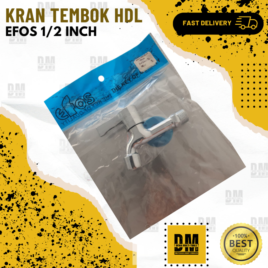 Jual EFOS Kran Dinding Tembok Kamar Mandi Dapur HDL 1/2" Inch | Shopee ...