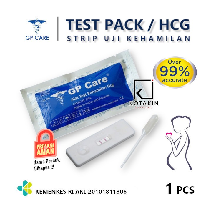 Jual HCG Tes Kehamilan - Test Pack Type Cassette GP Care - Tespek ...