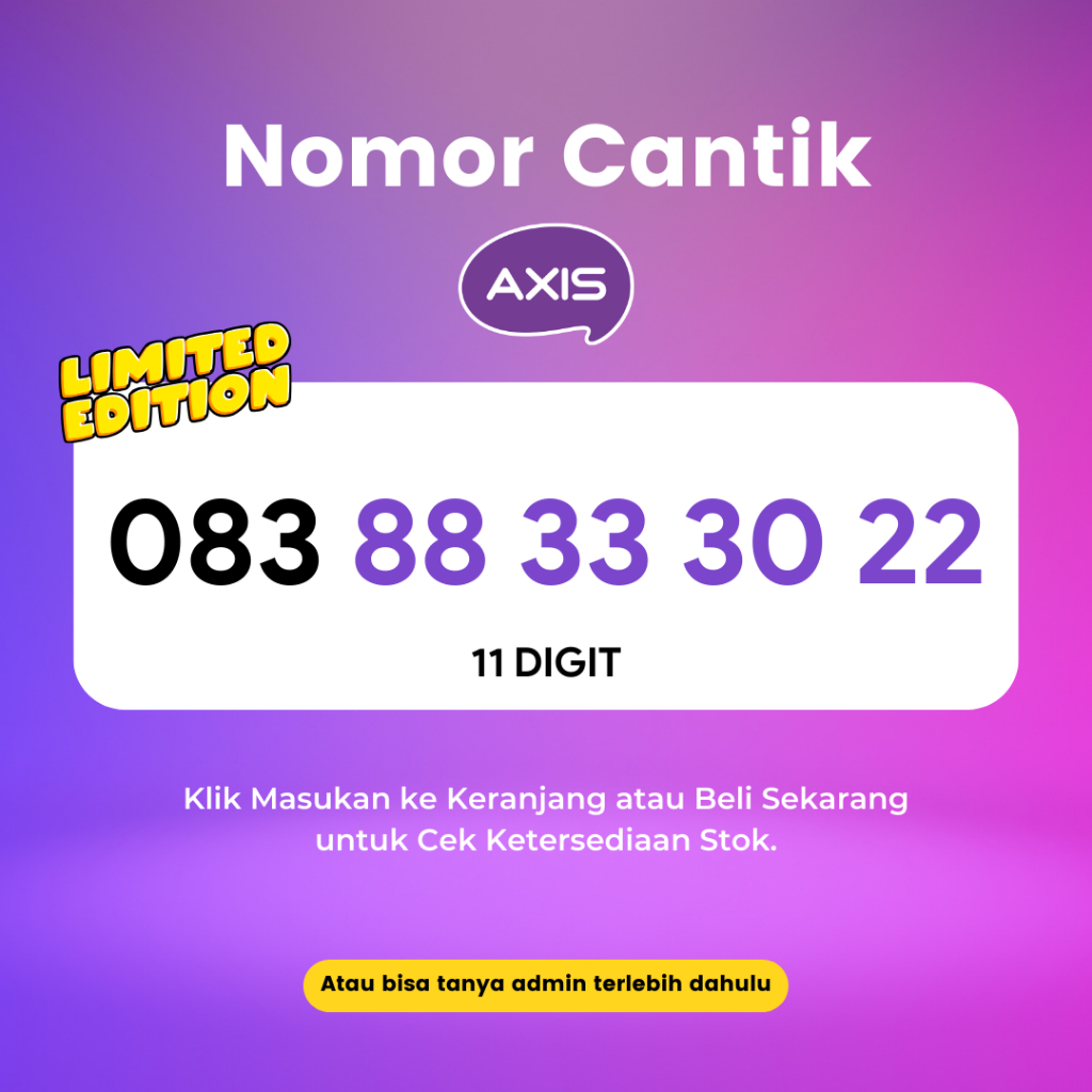 Jual Nomor Cantik Axis 11 Digit Murah dan Rapi - Kartu Perdana 11 Digit Langka - Nomor Cantik 11 ...