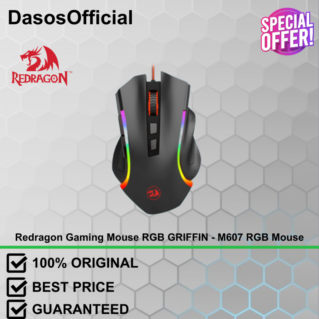 Jual Redragon Gaming Mouse RGB GRIFFIN - M607 RGB Mouse | Shopee Indonesia