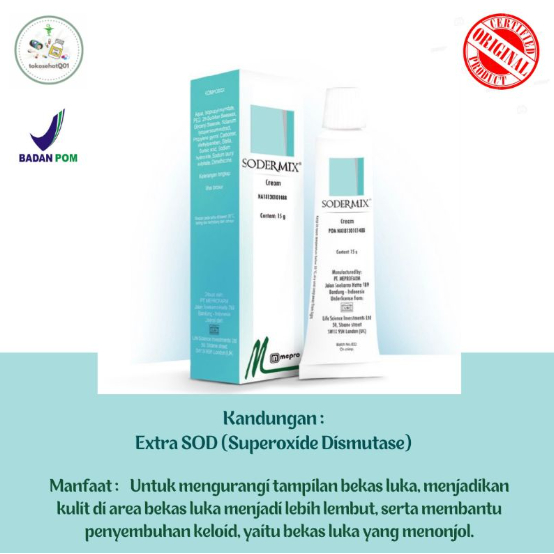 Jual Sodermix Cream 15gr / Krim Untuk Bekas Luka Keloid | Shopee Indonesia