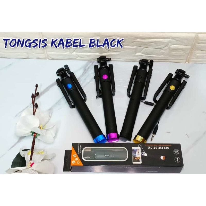 Jual Tongsis Full Black Colour Tongsis Black KABEL / Tongsis R1 ...