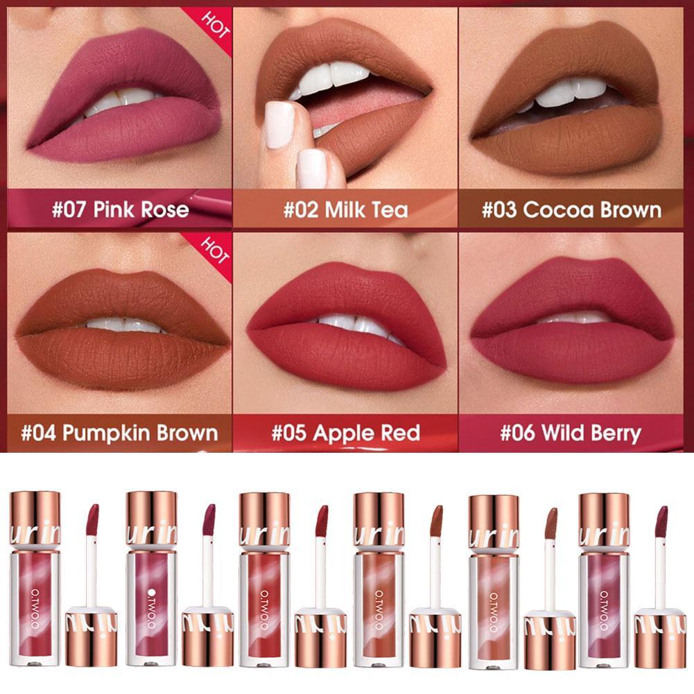 Jual O.TWO.O Lollipop Lipstick Matte Lipstik Cair Tahan Air Lip Gloss Kosmetik Riasan Warna ...