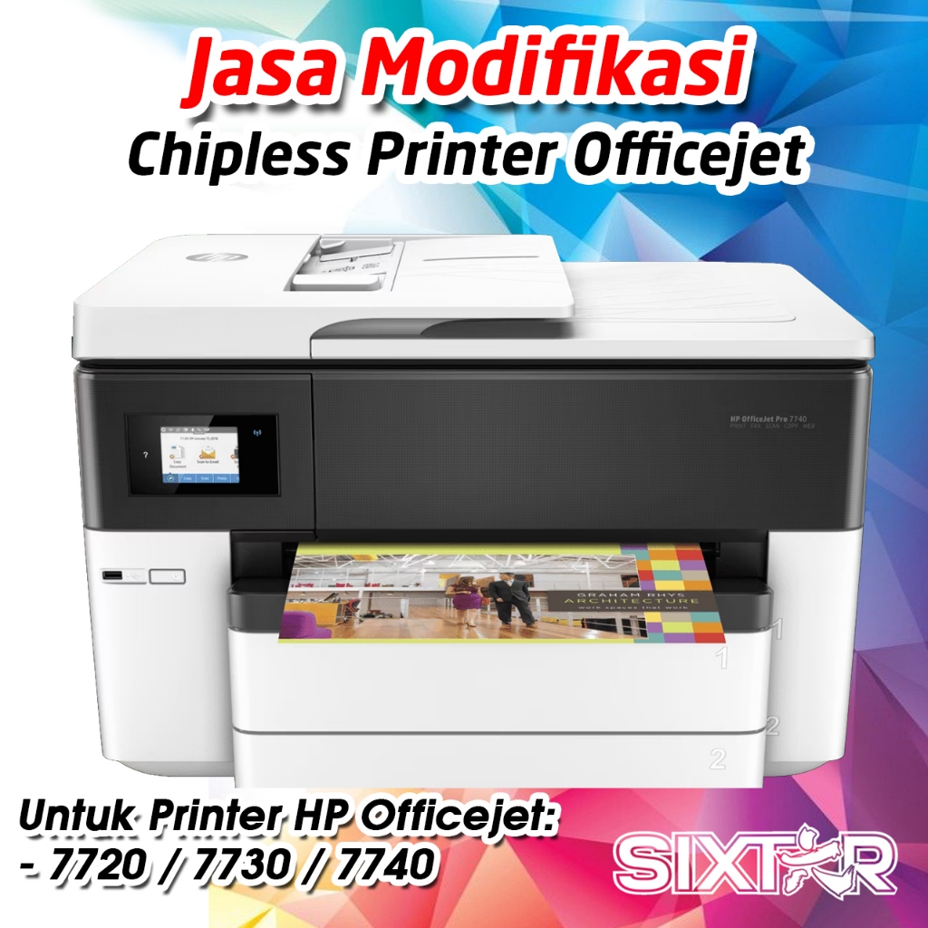 Jual Jasa Modifikasi Chipless Printer HP Officejet 7720 7730 7740 ...