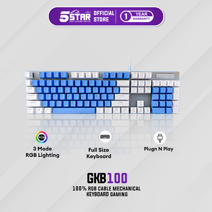 Jual 5Star GKB100 Keyboard Gaming Mechanical RGB Anti Ghosting ...
