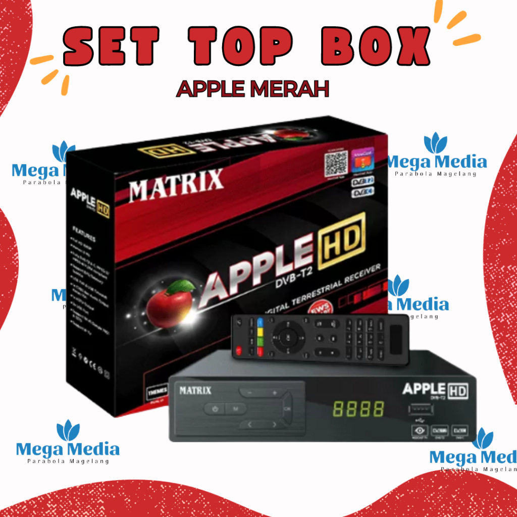 Jual STB Matrix Set Top Box Receiver Siaran Digital TV APPLE HD DVB-T2 ...