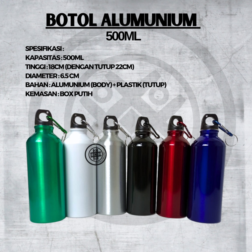 Jual Botol 500 ML | Botol Alumunium | Botol Minum | Botol Carabiner ...