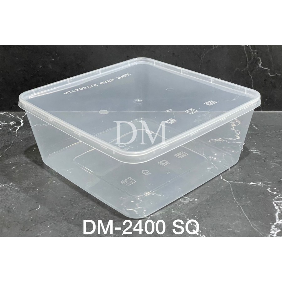 Jual KOTAK MAKAN PERSEGI 2400ML - BOX THINWALL FOOD CONTAINER - ISI ...