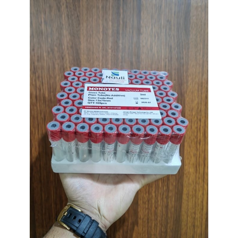 Jual TABUNG TUTUP MERAH 3 ML | TABUNG DARAH 3ML | TABUNG MURAH ISI 100 ...