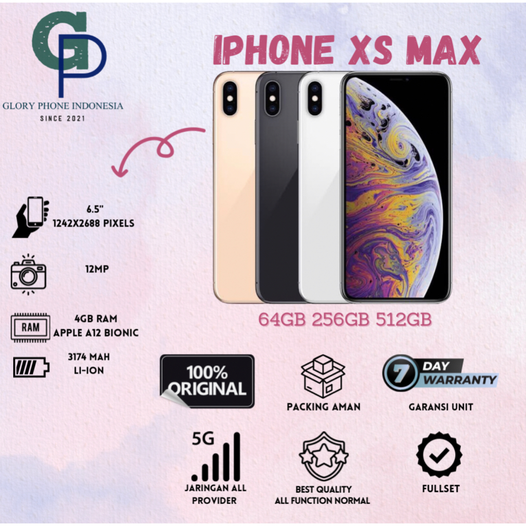 Jual ip XS Max 64GB 256GB 512GB second bekas original fullset | Shopee ...