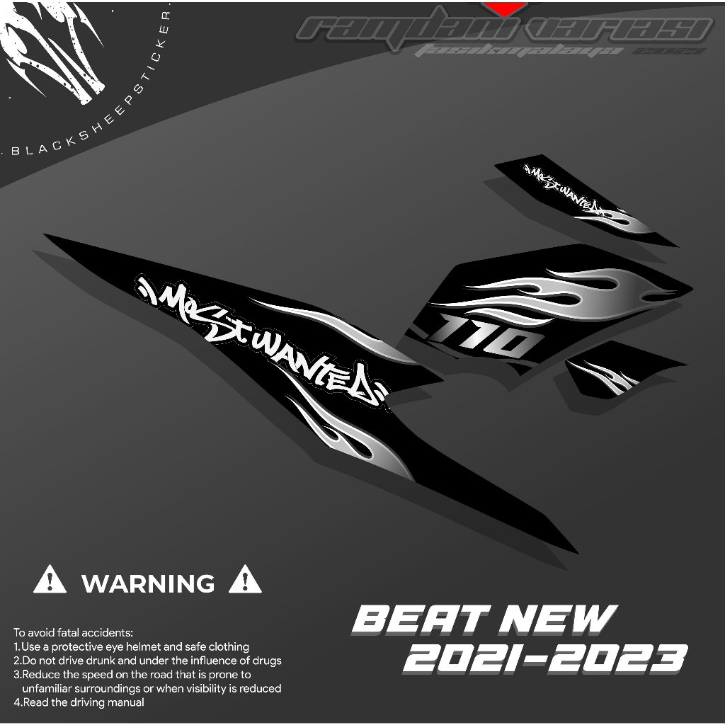 Jual STRIPING HONDA BEAT NEW - STRIPING BEAT DELUXE - BEAT 2021-2023 ...