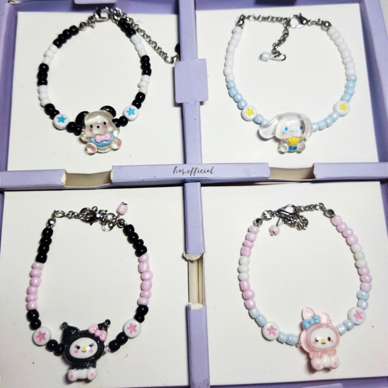 Jual SANRIO BRACELET / GELANG INSPIRED BY SANRIO / GELANG MANIK SANRIO ...