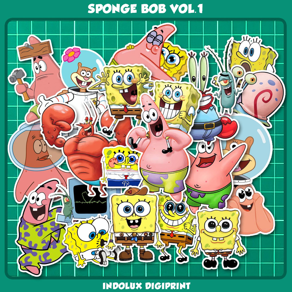 Jual Sticker SpongeBob Diary 37 Pcs Jurnal Sticker Patrick Sponge Bob ...