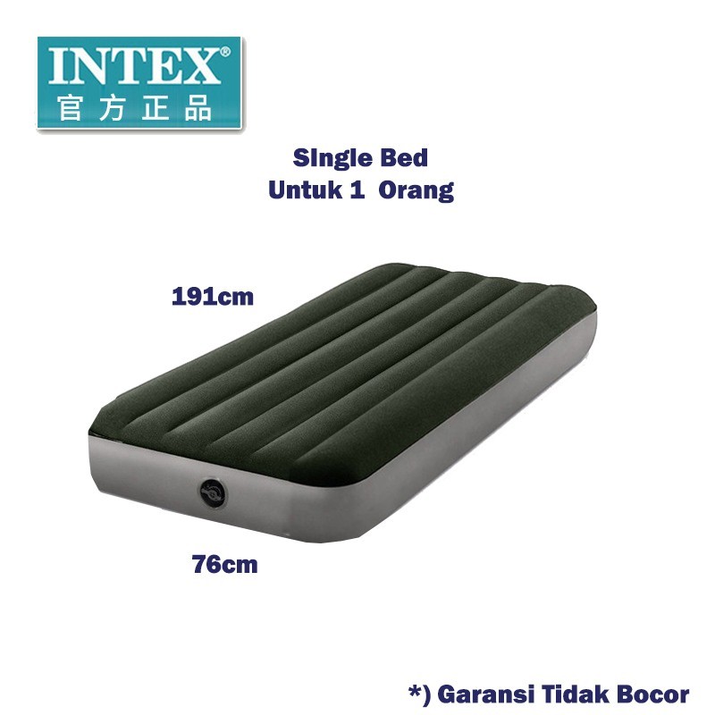 Jual Intex 64106 Kasur Angin Single Bed Matras 76 x 191cm Camping Air ...