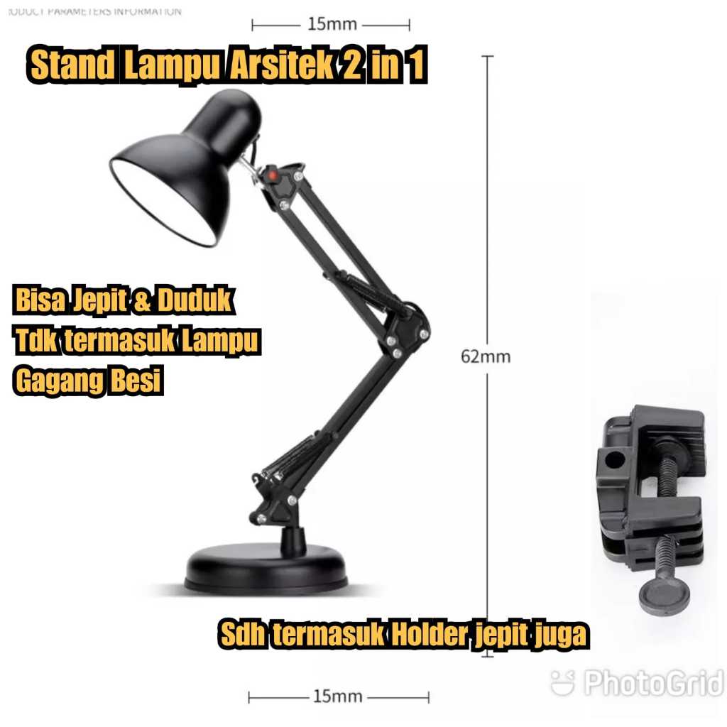 Jual Stand lampu belajar Dudukan Lampu kerja Universal Stand lampu ...