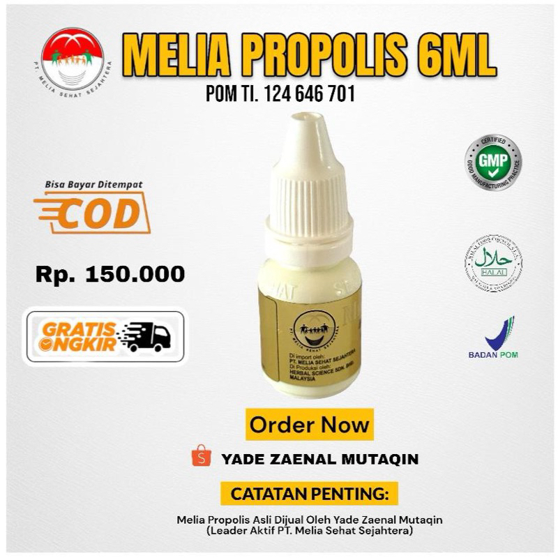 Jual Melia Propolis 6ml Asli 100% Original Dari Member Aktif PT Melia ...