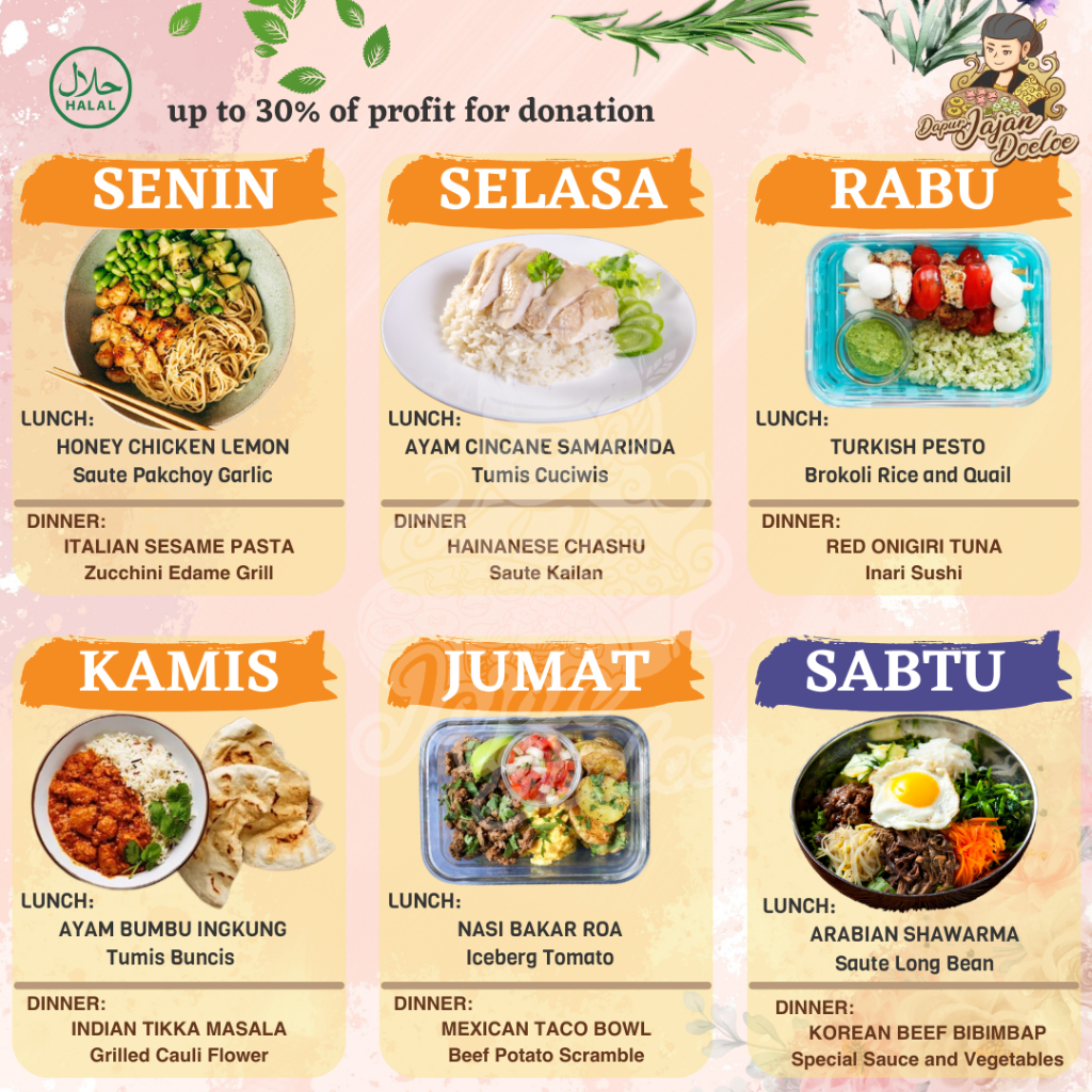 Jual Katering Sehat Harian Lunch Dinner | Paket Nasi Box Bento Mealbox ...