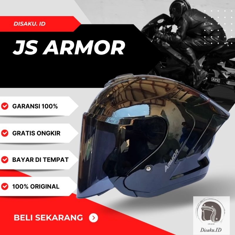 Jual HELM JS ARMOR ORIGINAL HALF FACE PRIA DAN WANITA DEWASA BAYAR DI ...