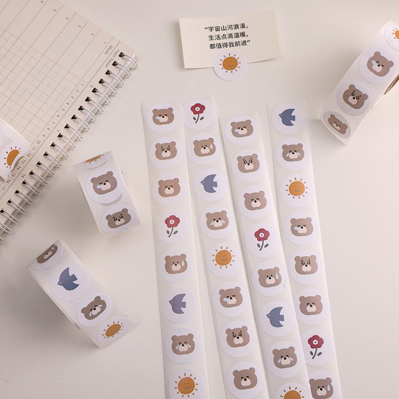 Jual 50pcs Cute Brown Bear Seal Sticker Stiker Seal Lucu Online Shop ...