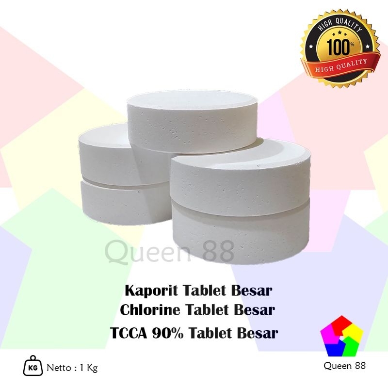 Jual Kaporit Tablet Besar 1Kg / Chlorine Tablet Besar 1Kg / TCCA 90% ...