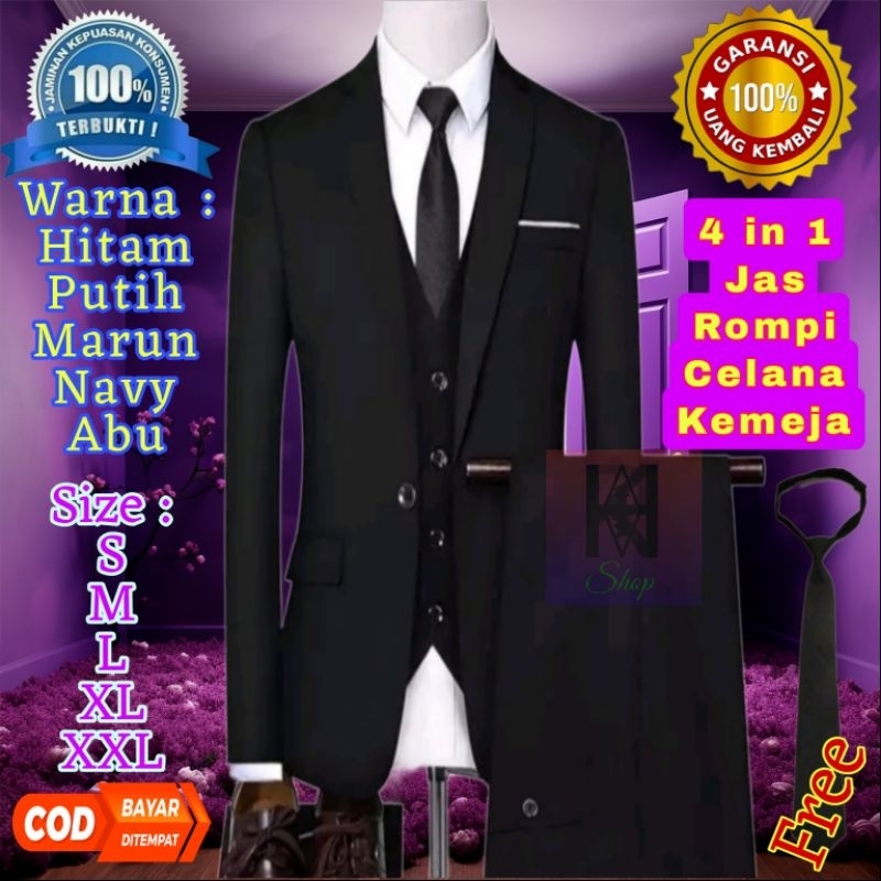 Jual SETELAN JAS BLAZER PRIA (4 in 1), JAS NIKAH, JAS KANTOR, JAS ...