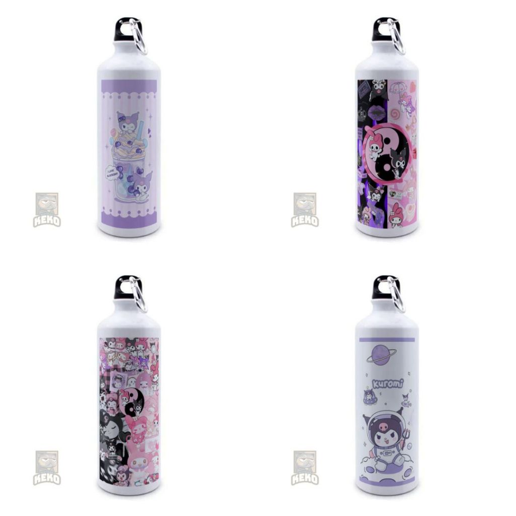 Jual Botol Sport Cute Sticker Kuromi Melody Cinnamoroll Collage ...