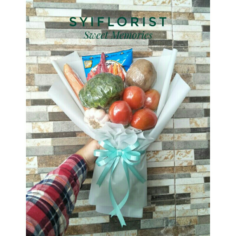 Jual BUKET SAYUR PAKAI GARAM EKONOMIS WRAPPING CELLOPHANE UNTUK HADIAH ...