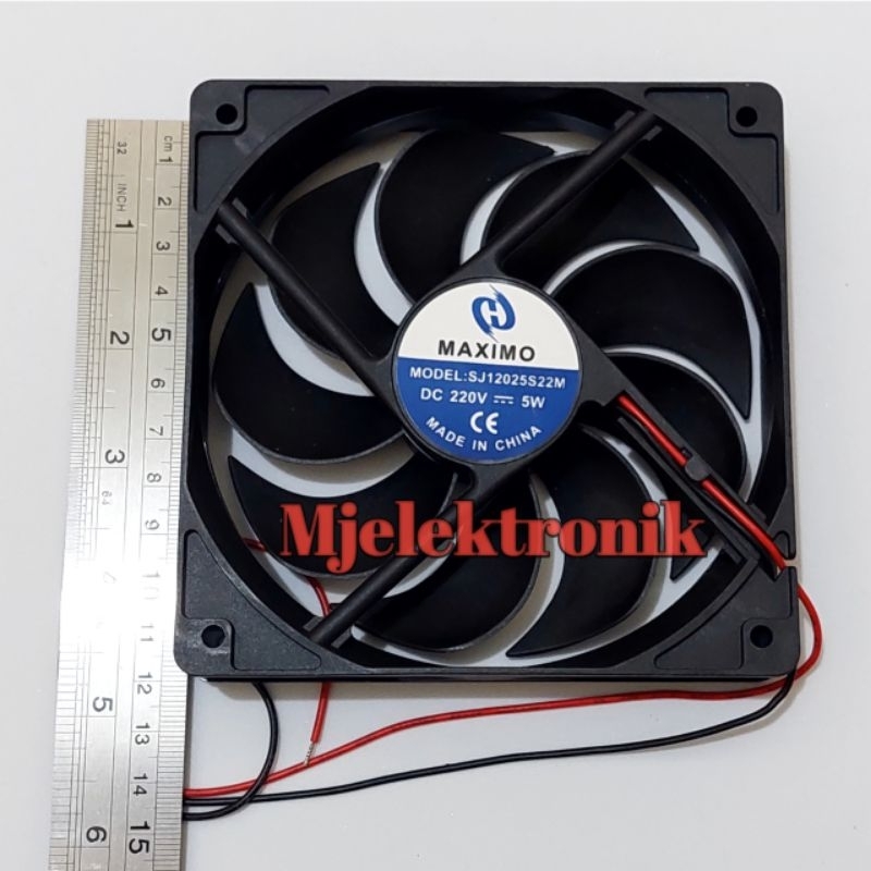Jual Kipas Fan Maximo 220v 5w fan AC body plastik 12cm kipas AC Brusheless fan kontak | Shopee ...
