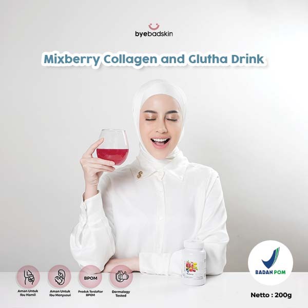 Jual Mixberry Collagen and Glutha Drink - Byebadskin | Shopee Indonesia